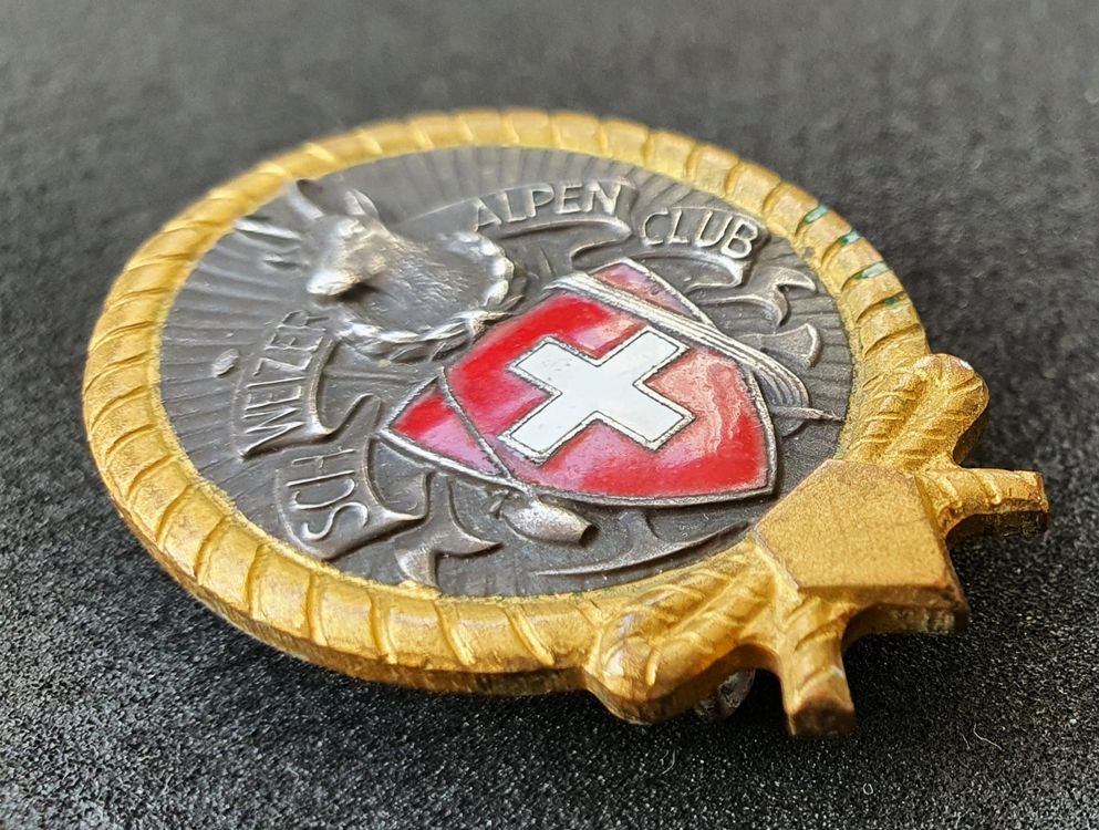T872 - Brosche Altes SAC CAS Schweizer Alpen Club Abzeichen (Gebraucht ...