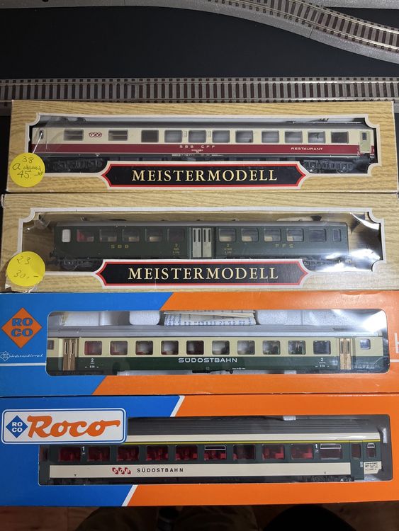 2x Roco H0 SBB EW IV/FS SOB Wagen, 2x Liliput Wagen SBB | Kaufen auf Ricardo
