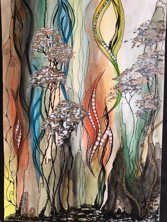 Aquarell Landschaft, Unikat, handgemalt (Neu (gemäss Beschreibung)) in Uster für CHF 140 – mit ...