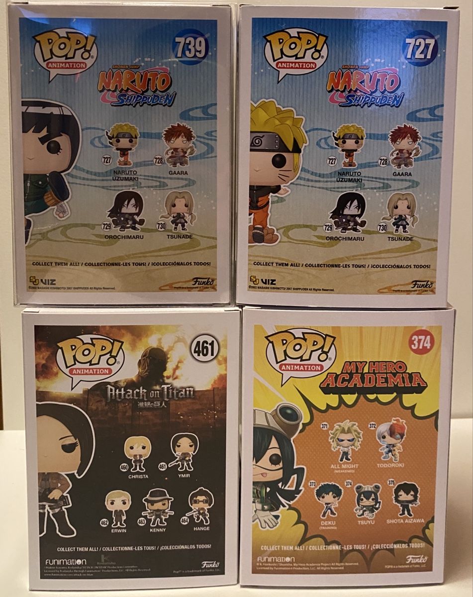 4 POP Animation: Ymir. Tsuyu. Naruto Uzumaki. (Neu (gemäss Beschreibung ...