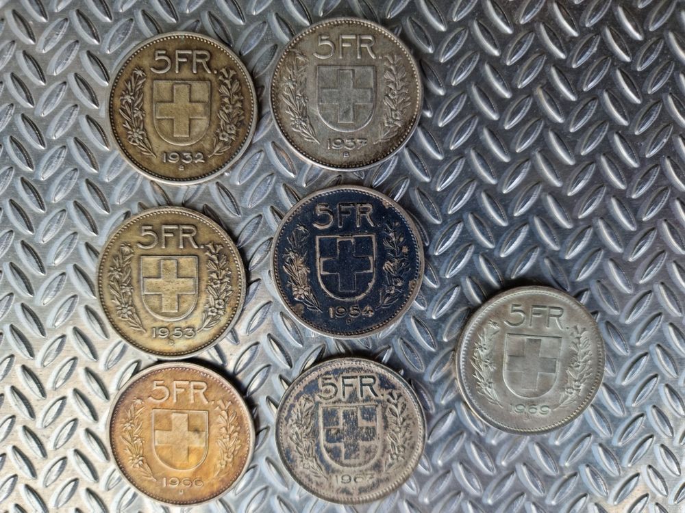 Silber 5Fr ab 1Fr 7 Jahrgänge | Kaufen auf Ricardo