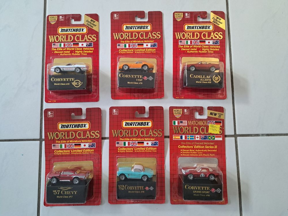 MATCHBOX WORLD CLASS SERIE aus 90er Jahren mit Corvette usw. (Neu ...