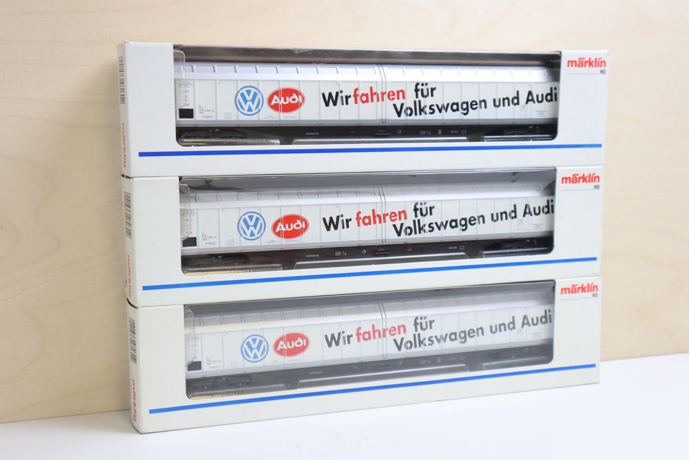 Märklin 3 x Schiebewandwagen Audi/VW 48031 - Top Modelle H0 | Acheter ...