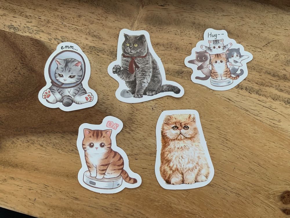 🐱 5x Sticker, Katze / Katzen - Motive 🐈‍⬛ | Kaufen auf Ricardo