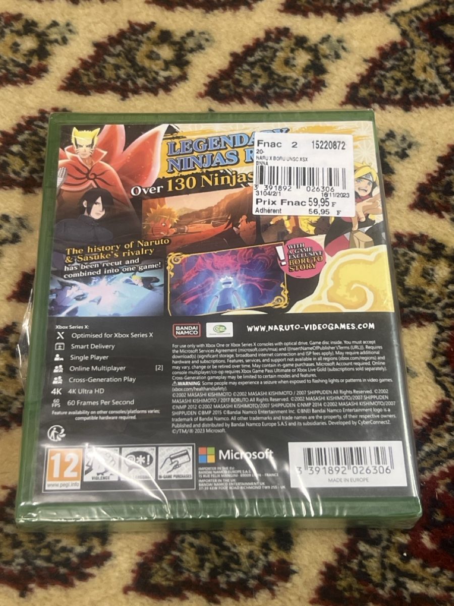 Naruto x boruto ultimate ninja storm Xbox series neuf scellé (Neuf avec ...