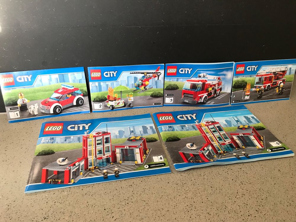 LEGO CITY Feuerwehrstation 60110 & 60107 Feuerwehr-LKW (Gebraucht) in ...