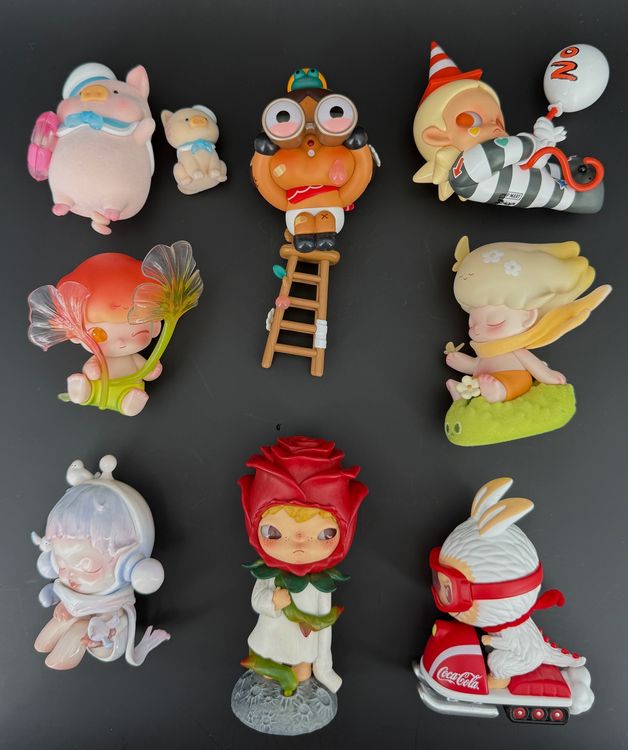 8 Figuren, Pop Mart, Hirono, Skullpanda, Labubu, Lot 4 (Gebraucht) in ...