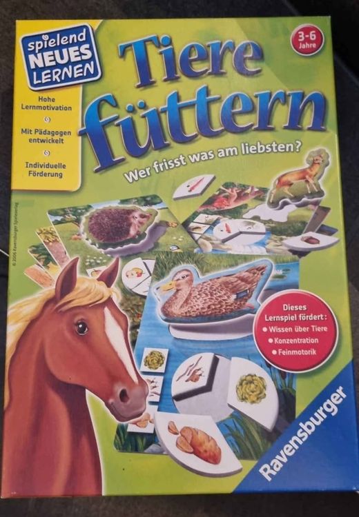 Ravensburger Tiere füttern Lernspiel, 3-6 Jahre, Top Zusta (Gebraucht ...