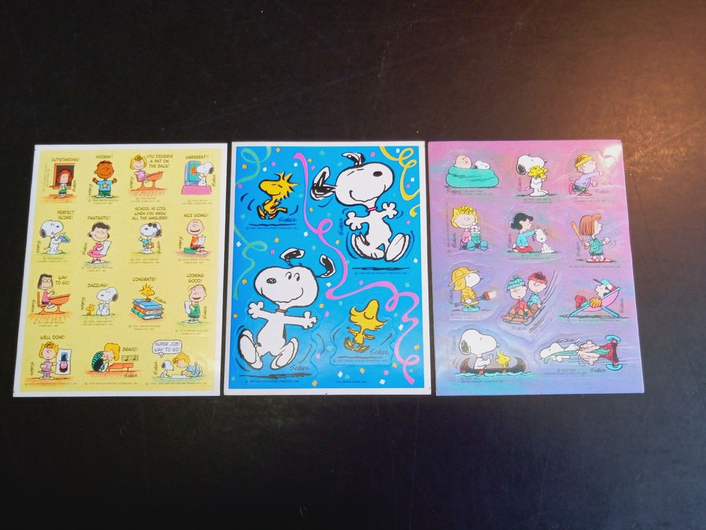 Stickers Snoopy Charlie Brown Peanuts Freunde Sticker (Neu (gemäss ...
