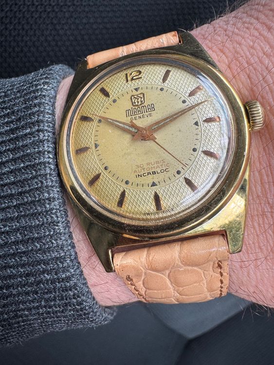 MIRAMAR GENÉVE 30 RUBIS AUTOMATIC INCABLOC Swiss made RAR (Gebraucht ...