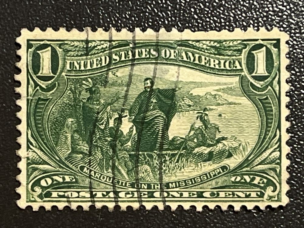 Timbre USA, Jacques Marquette sur le Mississippi 1898!! (Gebraucht) in ...