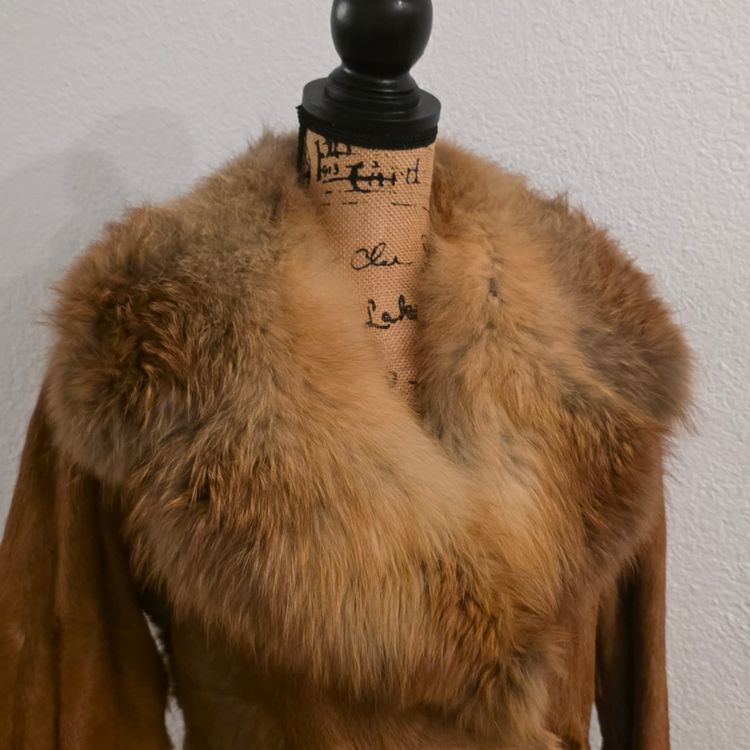Mantel Kuhfell mit Fuchs Kragen Grösse M Vintage (Gebraucht) in ...