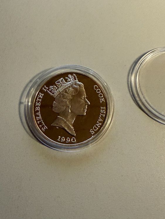 Silbermünze Cook - Inseln 50 Dollars Tiger 1990 ,WWF , PP (Neu und ...