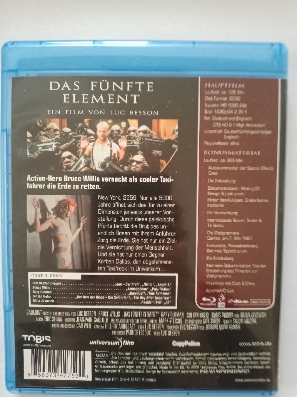 Das fünfte Element - Bruce Willis - Blu-Ray - Top Zustand (Gebraucht ...