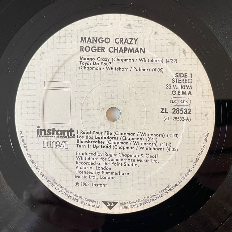 ROGER CHAPMAN - MANGO CRAZY (Gebraucht) in Zürich für CHF 4 – mit Lieferung auf Ricardo kaufen