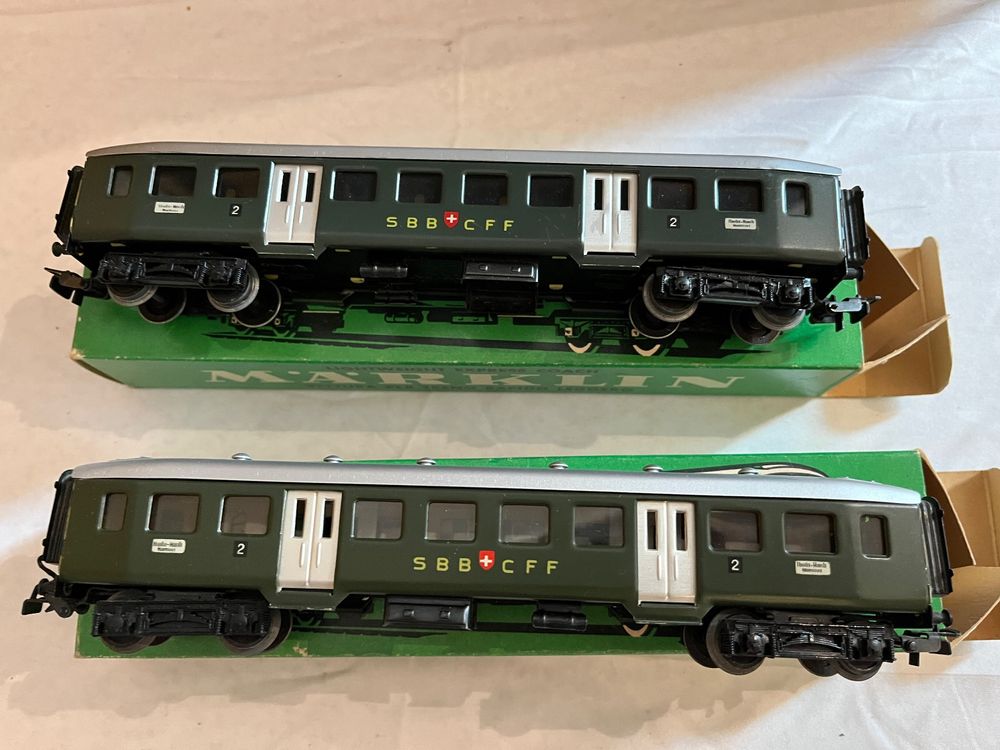 Märklin 4038 Leichtschnellzugwagen SBB OVP top Zustand 2x (Gebraucht ...