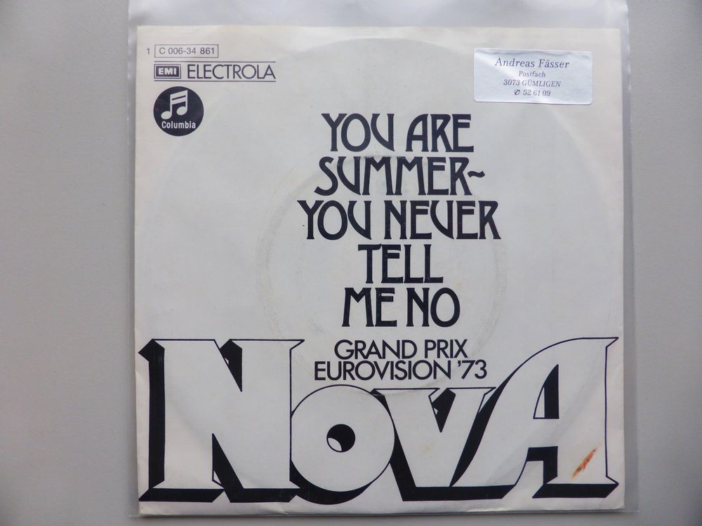 VINYL SINGLE NOVA (Gebraucht) in Küssnacht am Rigi für CHF 1.5 – mit ...