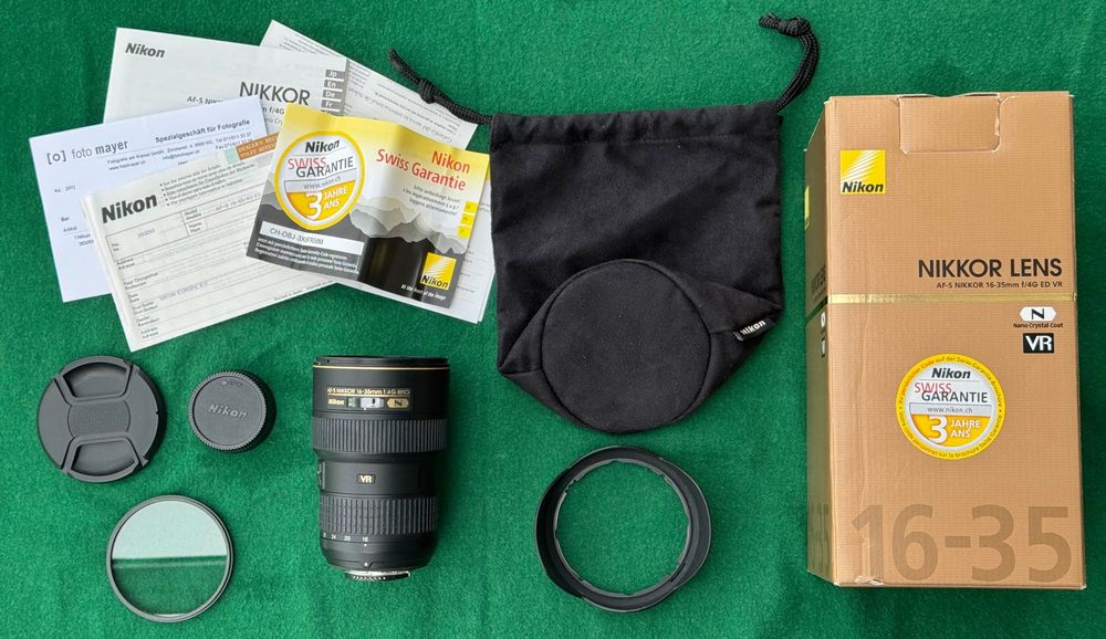 Nikon AF-S Nikkor 16-35mm f/4 G ED VR II (Fnac 1300 CHF) OVP (D ...