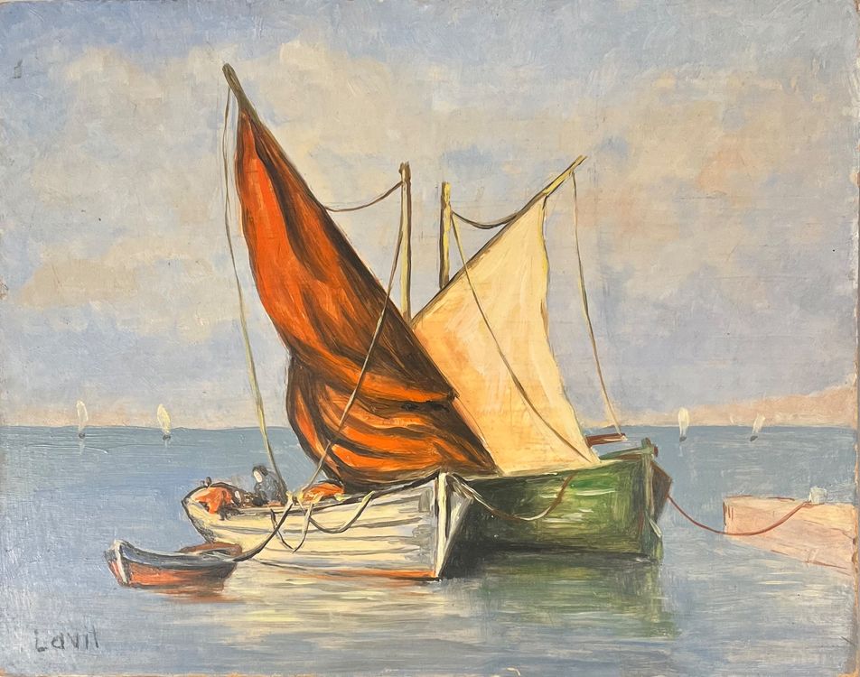 Antike Aquarell mit Boten Signiert Lavit (Gebraucht) in Hochdorf für CHF 5 – mit Lieferung auf ...