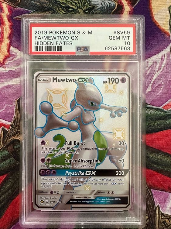 2019 Pokémon Hidden Fates Mewtwo GX PSA 10 #SV59 | Kaufen auf Ricardo