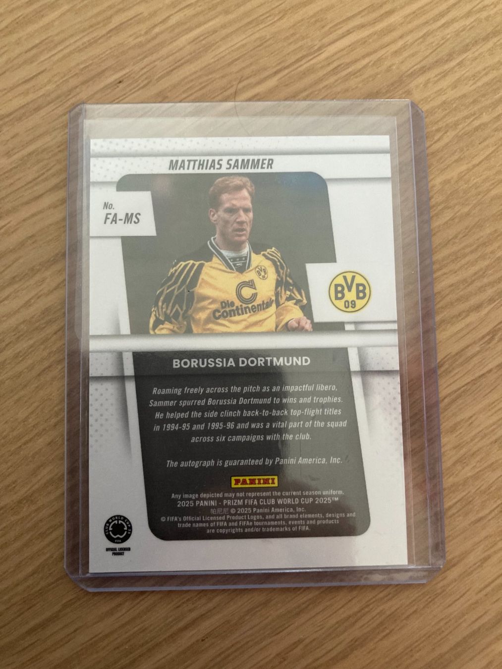 Panini Prizm FIFA Club World Cup 2025 - Matthias Sammer Auto (Gebraucht ...