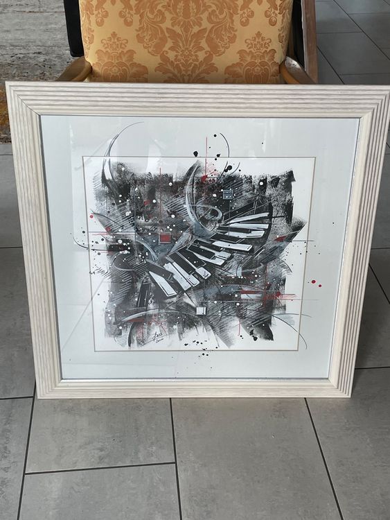 Bild "Jazz" von Maler Martin Duss mit Rahmen (Neu (gemäss Beschreibung ...