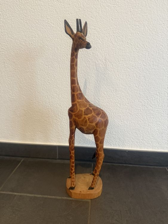 Holz Giraffe Skulptur 50cm Afrika Deko Handarbeit (Gebraucht) in Seon für CHF 19 – mit Lieferung ...