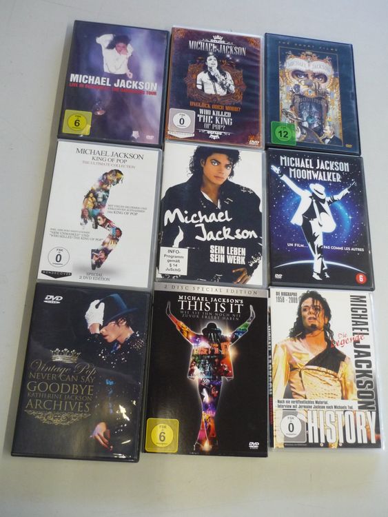 DVD Set 55 - 9x DVD Michael Jackson - Top Sammlung Musik DOK (Gebraucht ...