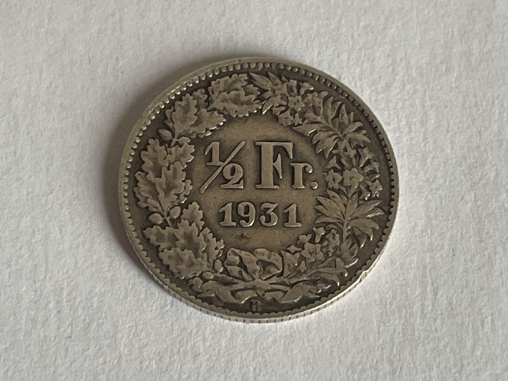 Superbe pièce ½ Fr HELVETIA 1931 en Argent | Kaufen auf Ricardo