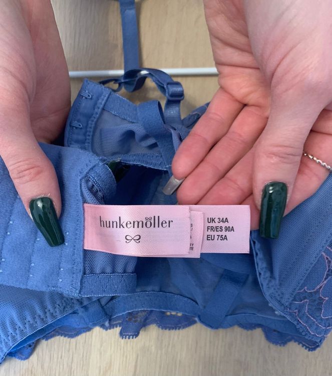 Hunkemöller Dessous Set Unterwäsche BH Unterhose blau S/75A | Kaufen auf Ricardo