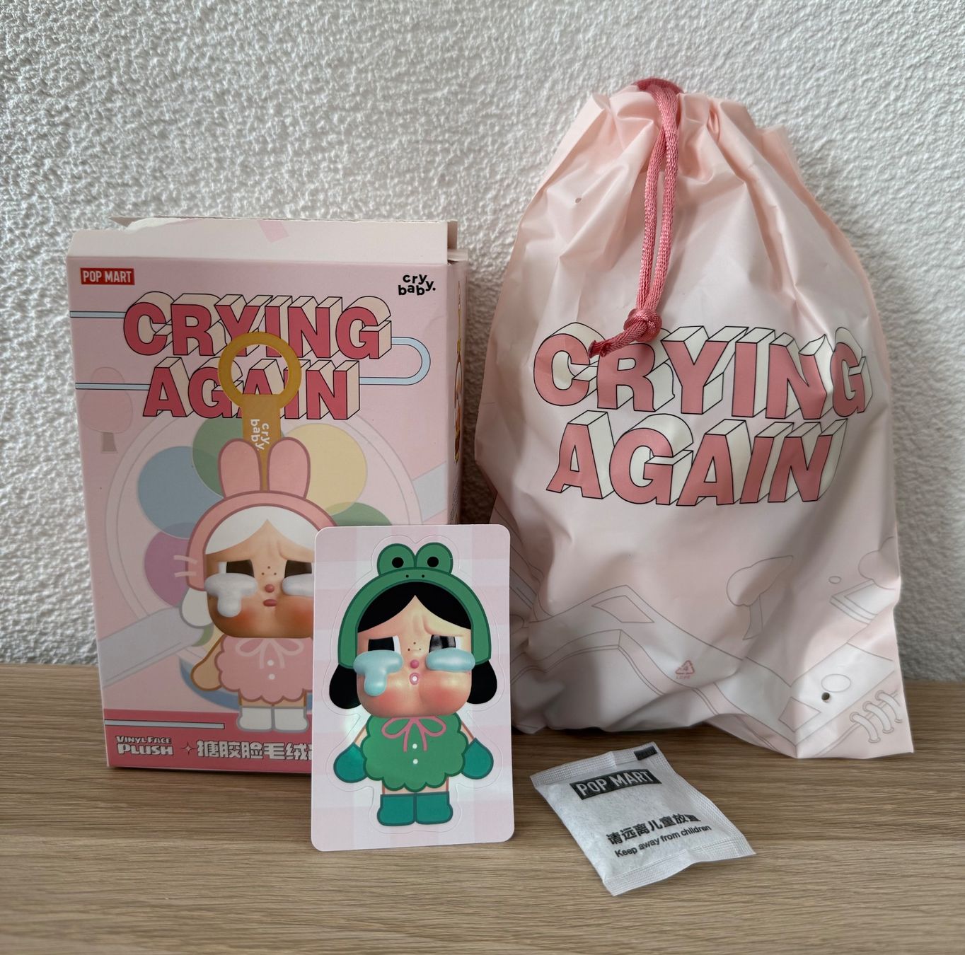 POP MART CRYBABY Crying Again Plush WHAT A FROG (Neu und ...