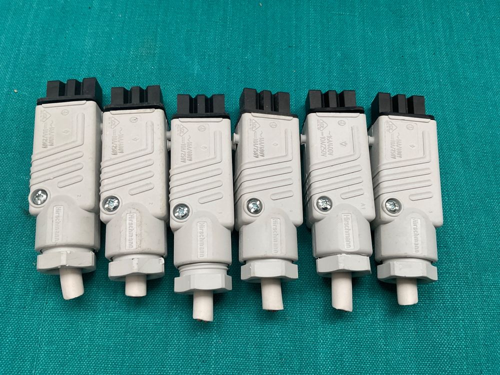 6 Stak3 Hirschmann Raffstorestecker STAK 3 Rollladenstecker (Gebraucht ...