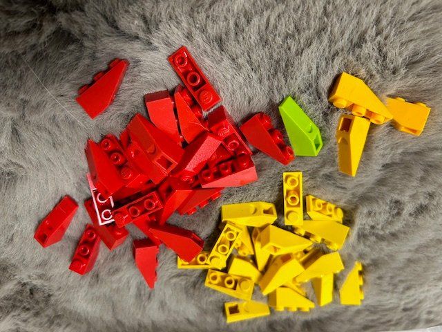 LEGO 50x Dach-/Schrägstein 3x1 invert. 33° (4287) (Gebraucht) in für ...