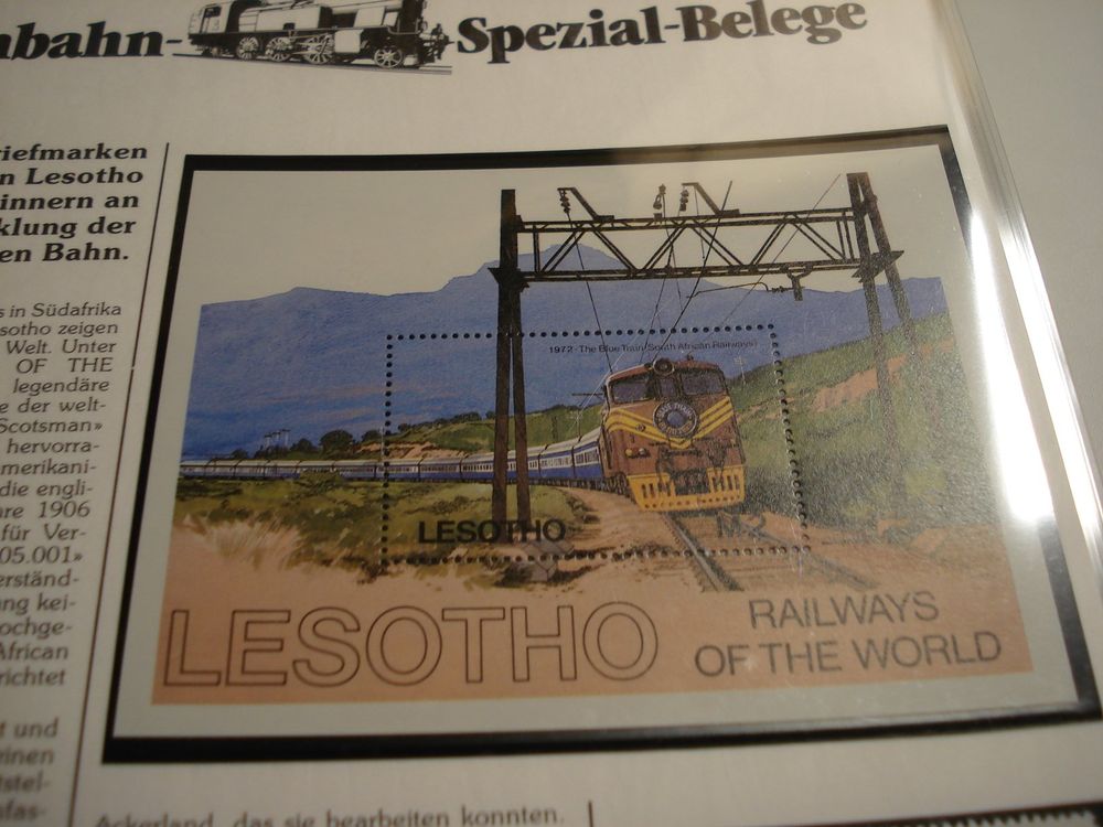 Eisenbahnbeleg: Lesotho, Satz + Block Lokomotiven ** (Gebraucht) in Niederwil AG für CHF 1 – mit ...