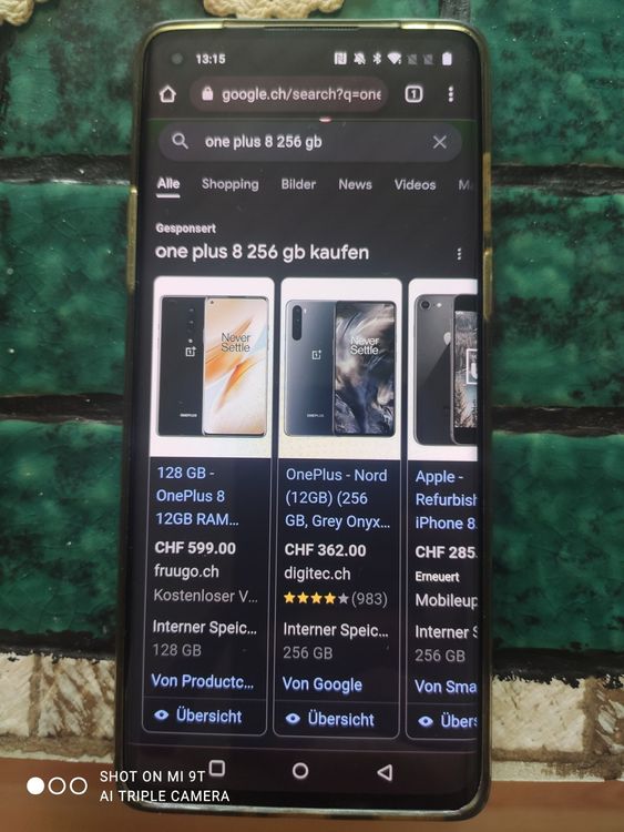 One Plus 8 mit 12 GB RAM und 256 GB Speicher (Gebraucht) in Wädenswil ...