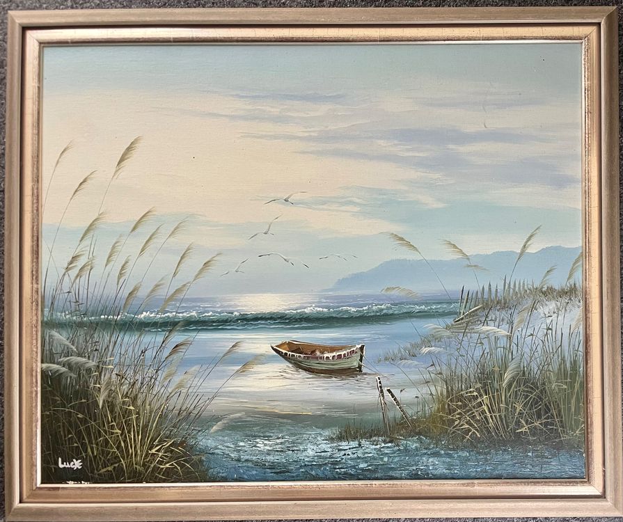 Wunderschönes Seenlandschaft Ölgemälde von Otto Luck, 57x47 (Gebraucht) in Kölliken für CHF 10 ...