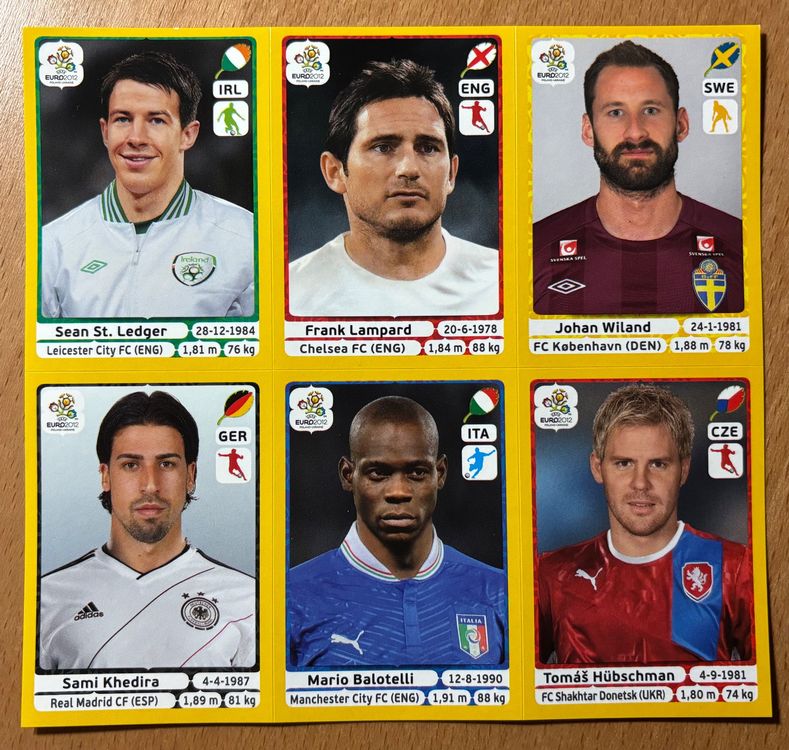 Panini Euro 2012 Platinum-Edition 6er-Stickerbogen (9) (Neu (gemäss ...