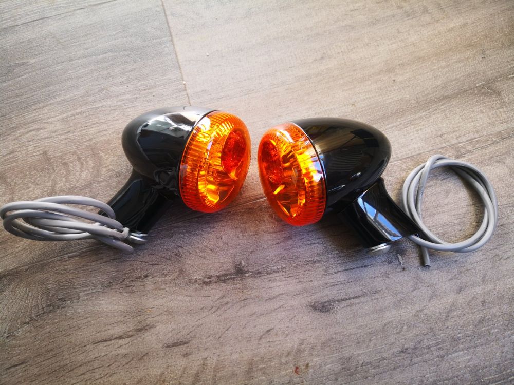 Harley Davidson LED Blinker FatBoy black glossy | Kaufen auf Ricardo