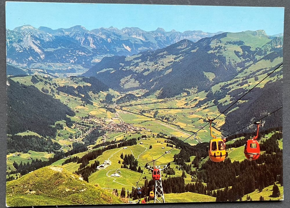 Gondelbahn Zweisimmen-Rinderberg Blick auf Zweisimmen (Gebraucht) in Wabern für CHF 0.9 – mit ...