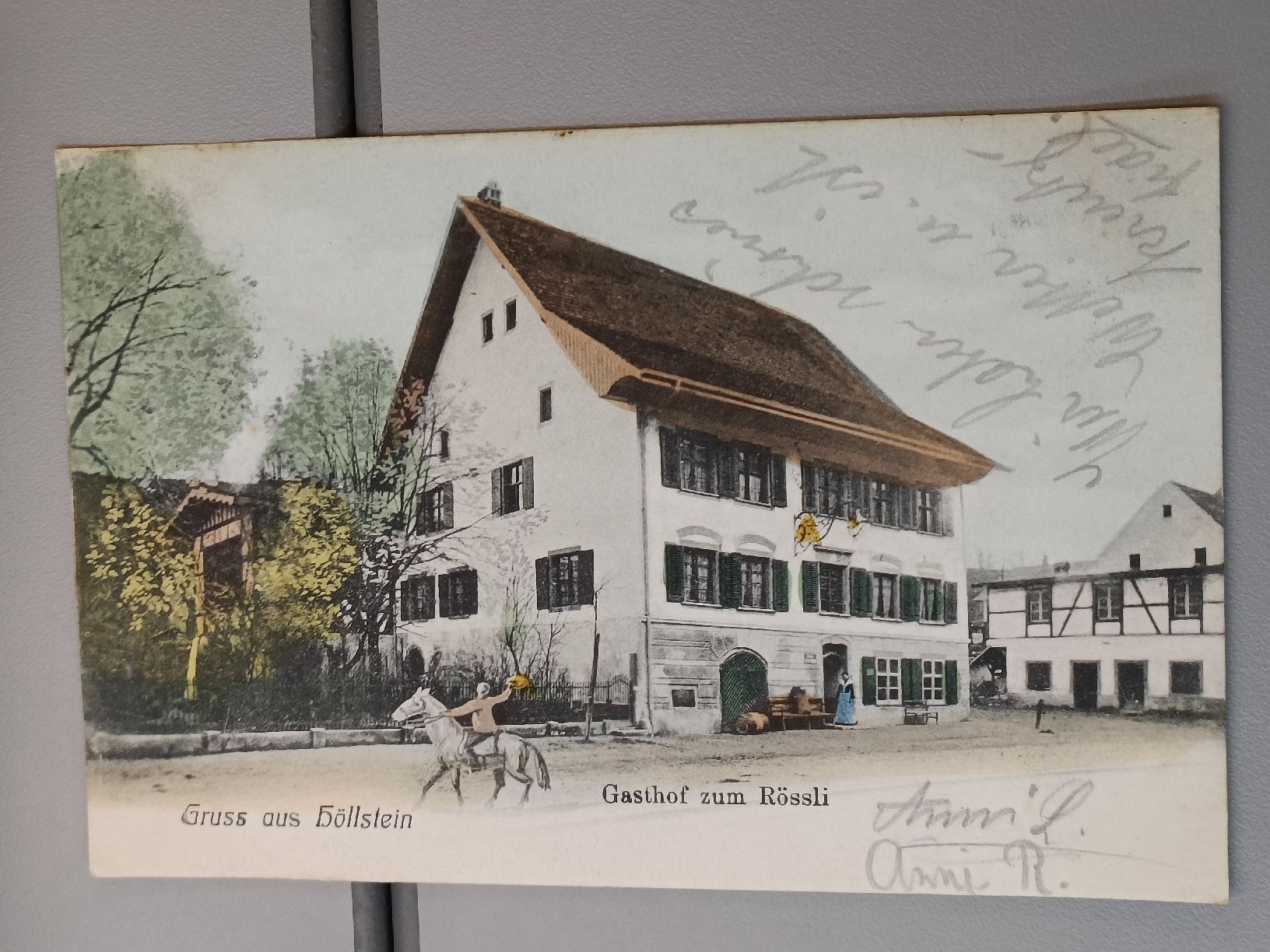 Alte PK / Gruss aus Höllstein - Gasthof zum Rössli - 1908 (Gebraucht) in Brugg AG für CHF 25 ...
