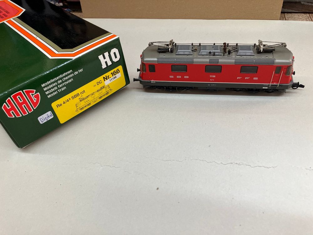 Hag 166 SBB Re 4/4 II 11196 rot, H0 GS DC Digital (Gebraucht) in ...