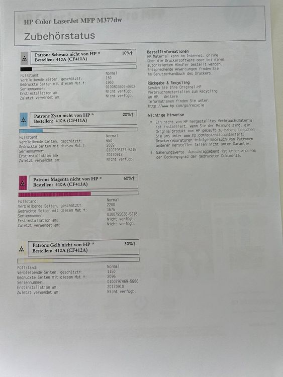HP Color LaserJet Pro MFP M377dw Drucker | Kaufen auf Ricardo
