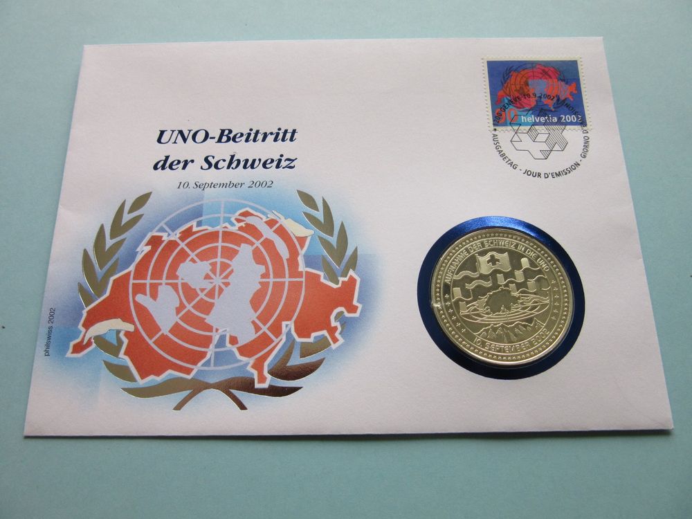 Numisbrief "UNO-BEITRITT DER SCHWEIZ" | Kaufen auf Ricardo