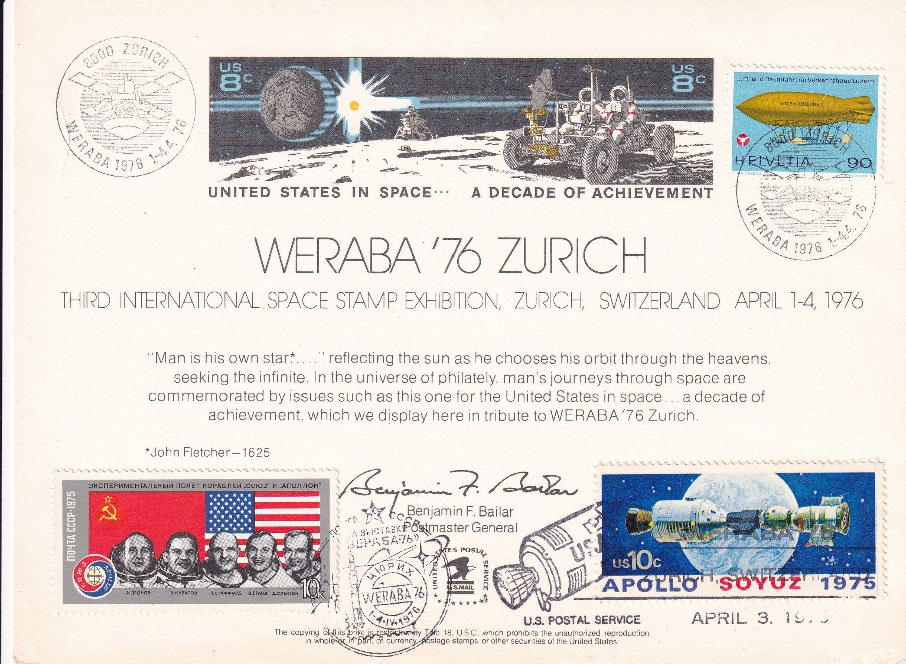 WERABA 1976 Zürich - International Space Exhibition (D'occasion) à ...