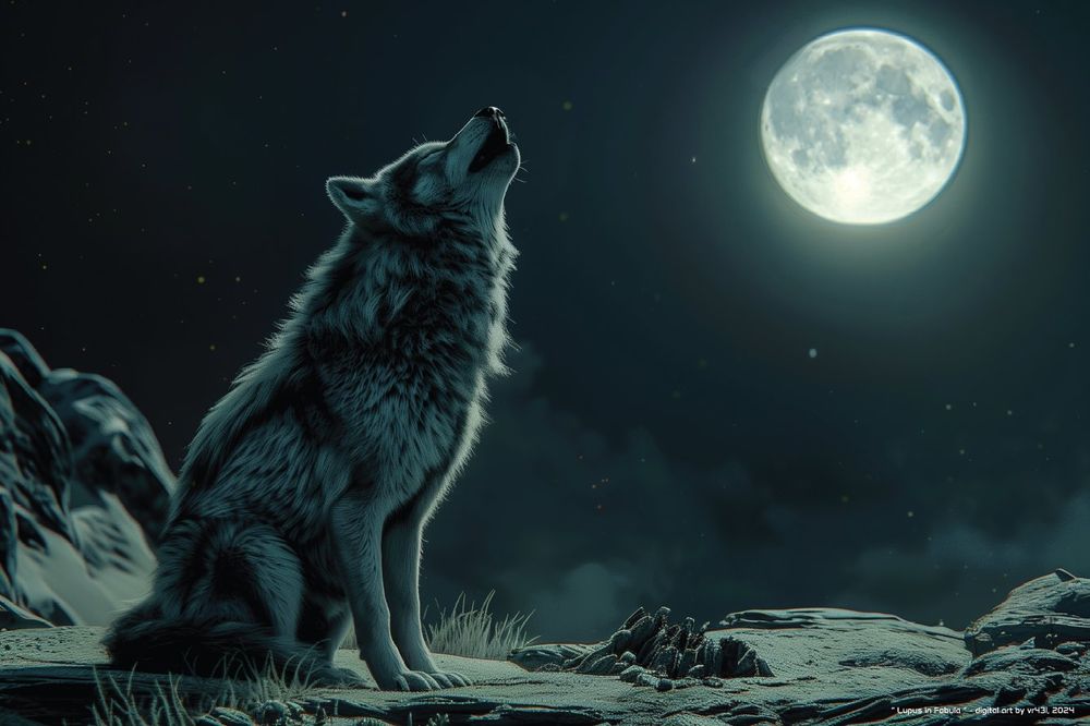 " Lupus in Fabula " - art by vr43l [Leinwand: 90x60cm] | Kaufen auf Ricardo