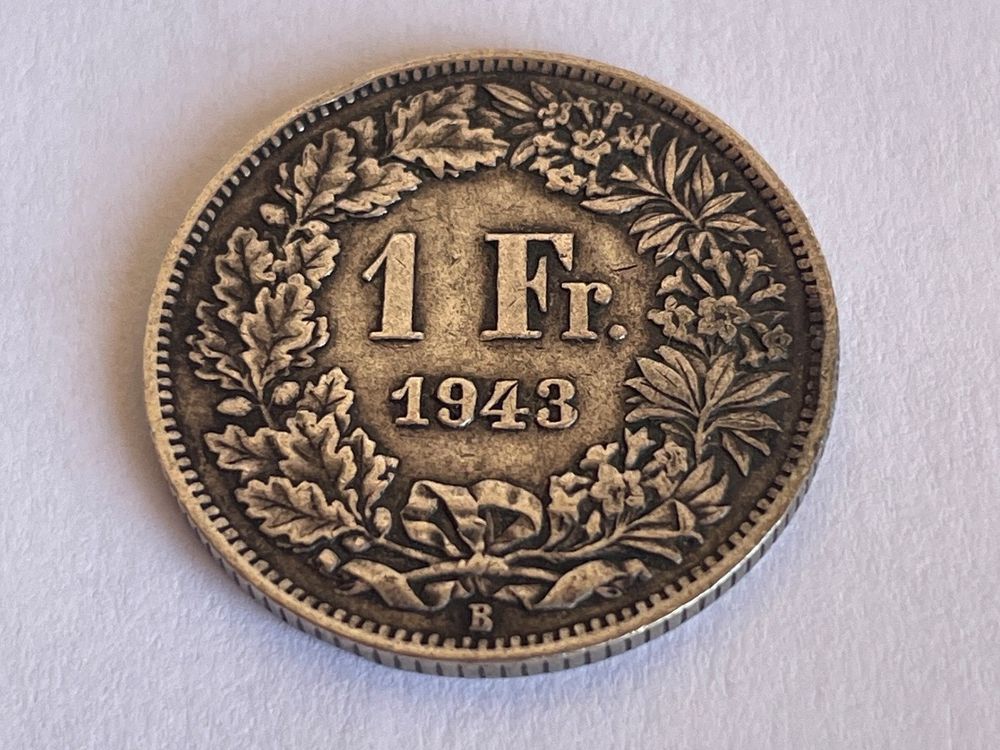 Superbe pièce 1Fr. HELVETIA 1943 en argent | Kaufen auf Ricardo