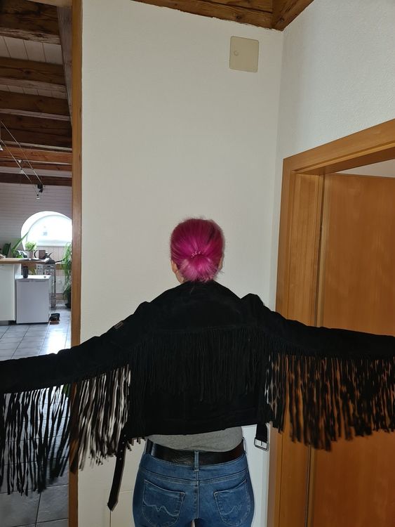Wunderschöne Fransen Lederjacke von Gibsy | Kaufen auf Ricardo