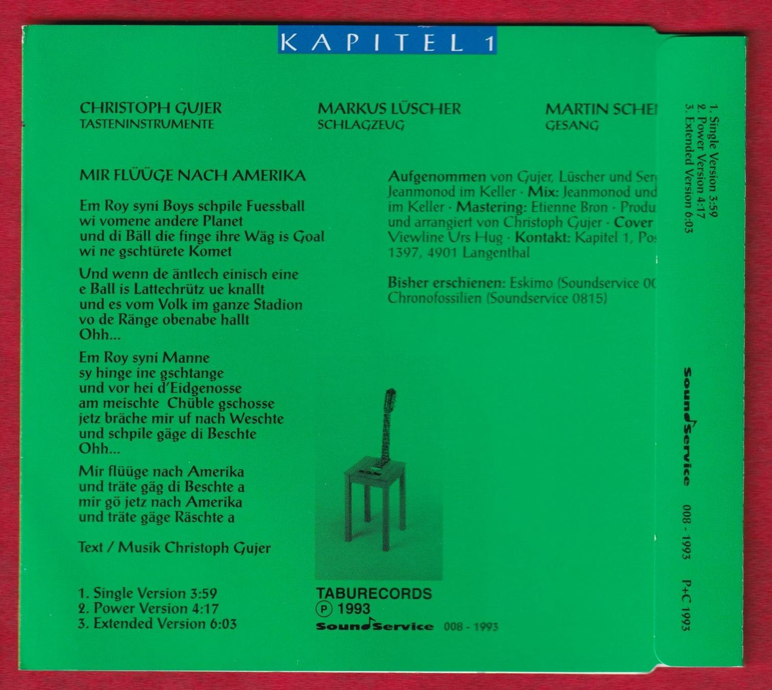 Kapitel 1 - Mir Flüüge Nach Amerika, Martin Schenkel (CD) (Gebraucht ...