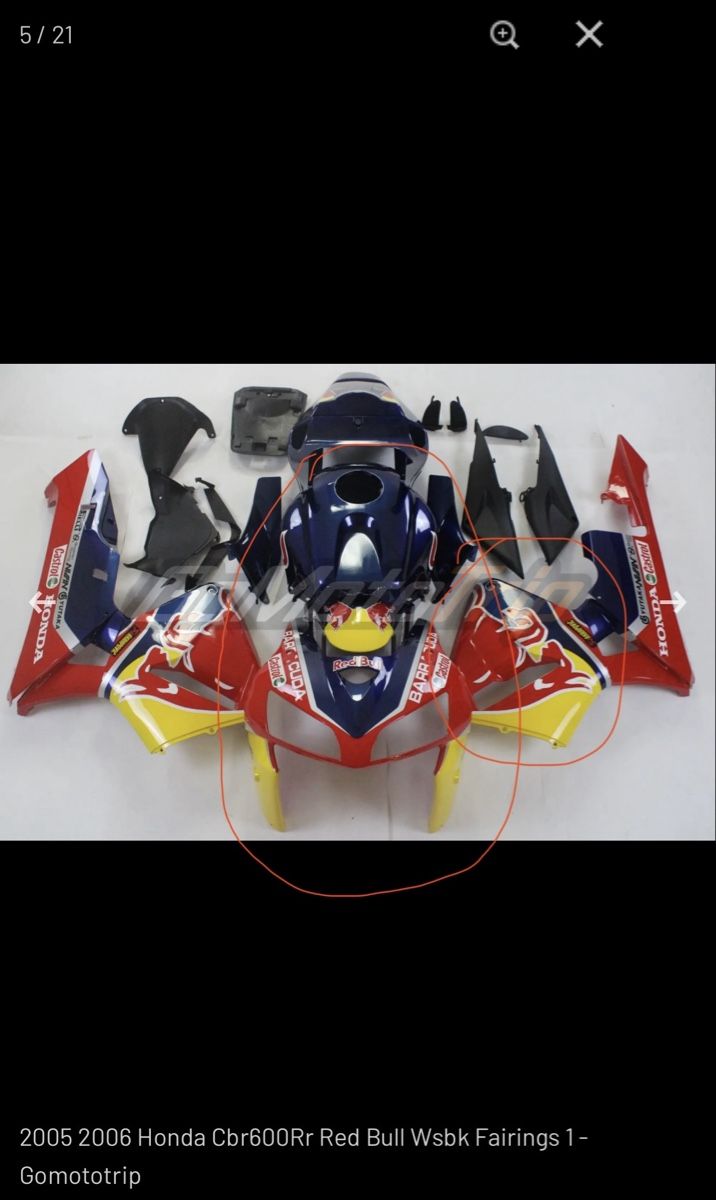 Red Bull Verschalung Cbr 600 Rr Pc37 05 06 Gebraucht In Unterseen Für