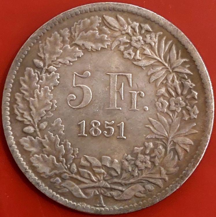5 Franken 1851 (Replica) (Gebraucht) in Arch für CHF 8 – mit Lieferung auf Ricardo kaufen